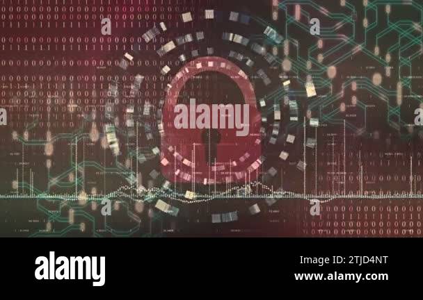 Animation depicting the concept of cyber security. 4K UHD seamless looping animation Stock Video ...