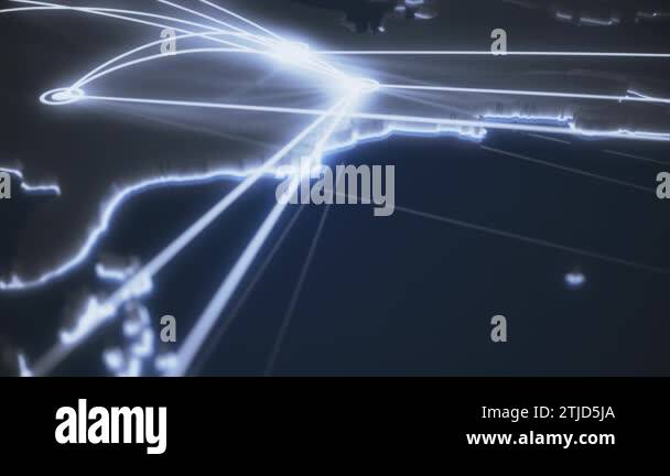 Animation depicting flight paths on the North American continent and ...