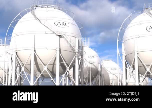 ARC Resources Futuristic Petrochemical Refinery: Technical Render Stock Video Footage - Alamy