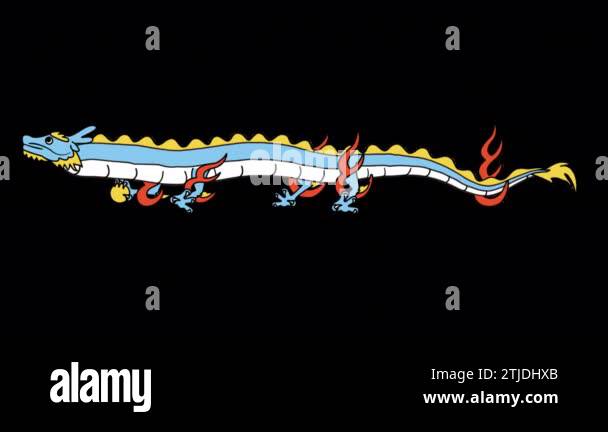 New Year's greeting material for the year of the dragon 2024, loop ...