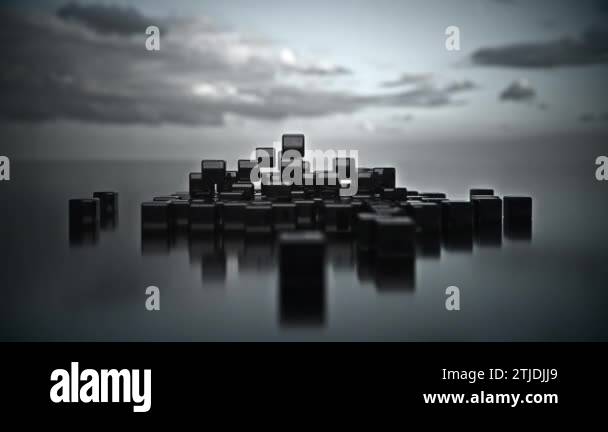 Downloading and storing data blocks from the cloud. 4K animation ... Downloading and storing data blocks from the cloud. 4K animation ...