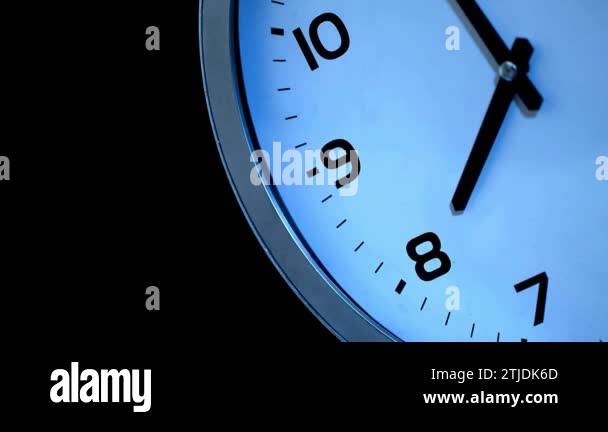 4K Timelapse of Clock pass through hour Analog Alarm Clock Almost ...