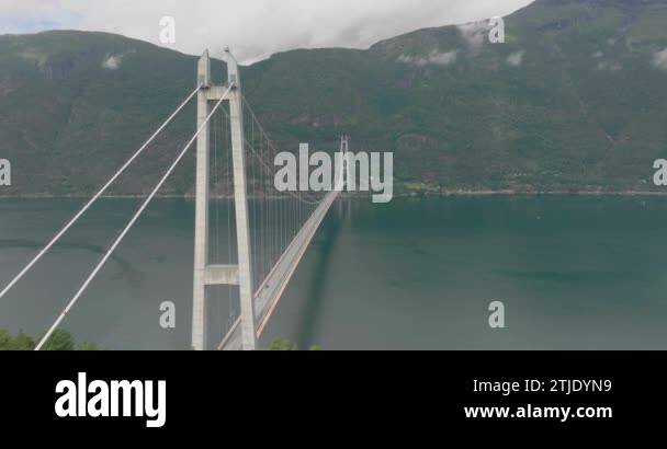 Hardanger Bridge Over The Eidfjord From The Viewpoint, Tunnel To Tunnel ...