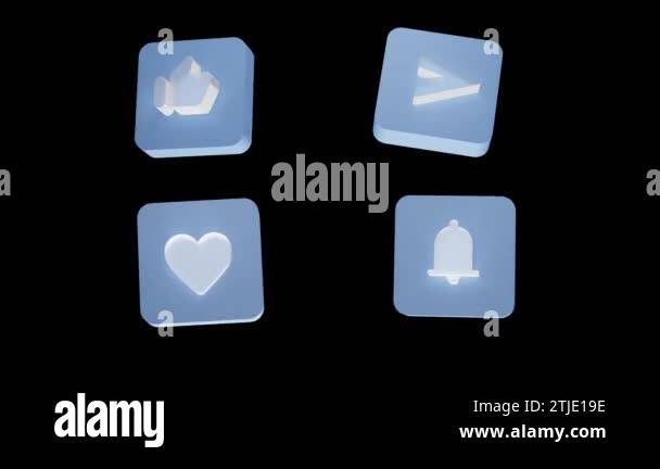 3d icon set social Stock Videos & Footage - HD and 4K Video Clips - Alamy
