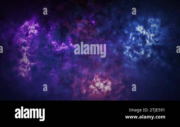 Flying into Blue Nebula Space and Stars 4K Loop features a camera view ...