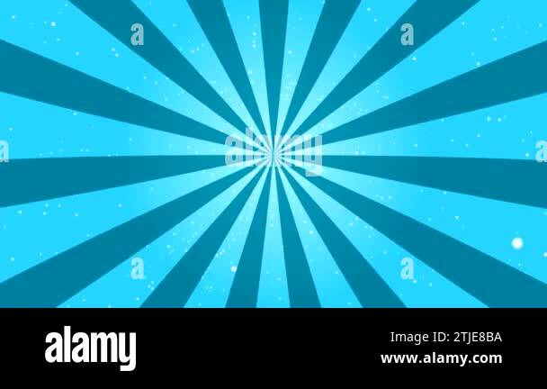 Sunburst retro blue rays animated. Vintage rotating sun ray or beams ...