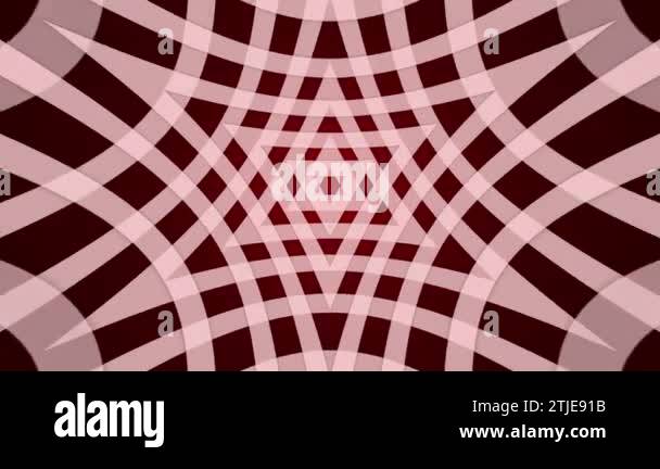 Abstract looped animation of star of david. Pink diverging lines on a ...