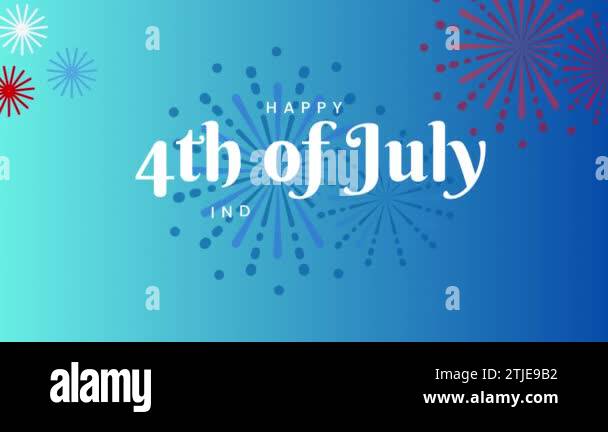 Happy 4th of July - USA Independence Day July 4th text animation 4k ...