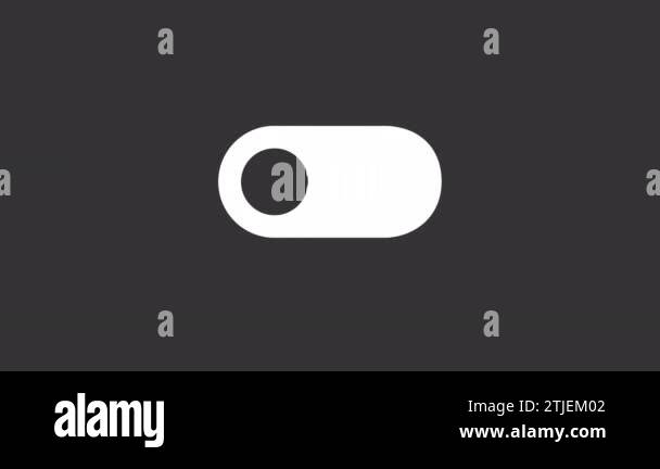 Animated toggle white line ui icon. Changing preference. Seamless loop HD video with alpha ...