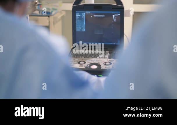 The procedure of the operation in the operating room. A doctor and a ...