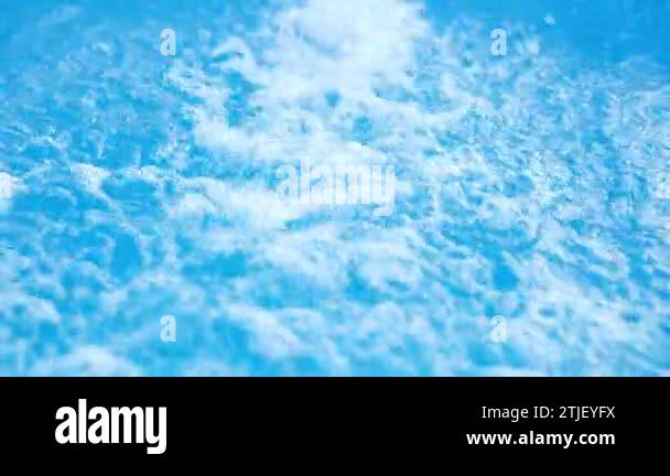 Clean blue water surface texture in swimming pool. Top view as water ...