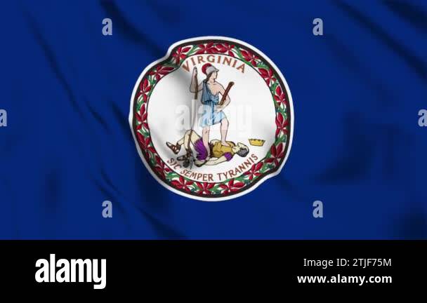 Virginia State Flag Loop 4K Stock Video Footage - Alamy