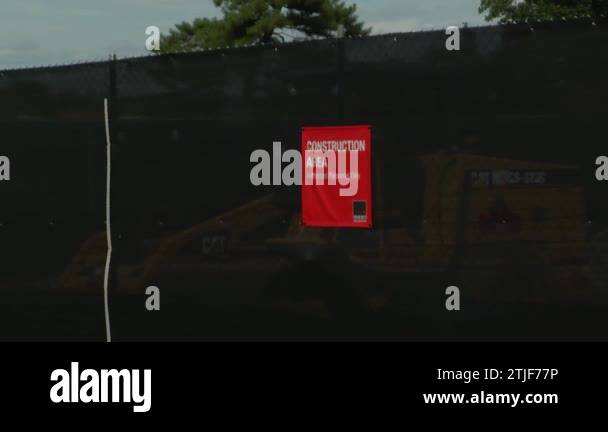 Construction site notice authrorized personnel only red sign Stock ...