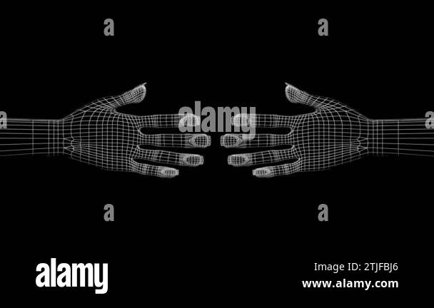 Fingers 3D animation. Hand 3D animation. Wrist animation. Mesh texture ...