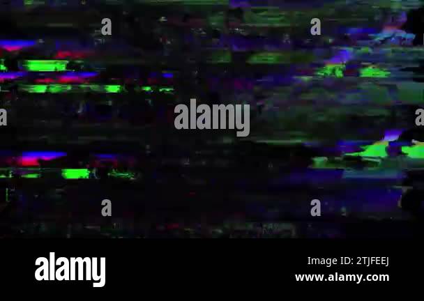 VHS Glitches Analog Abstract Digital Animation. Old TV. Glitch Error ...