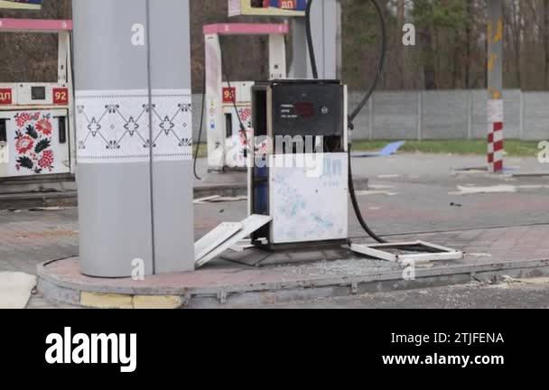 The devastating impact of the war in Ukraine is captured in this image ...