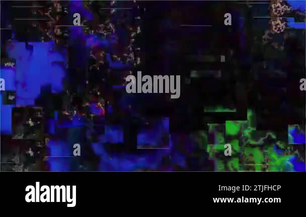 VHS Glitches Analog Abstract Digital Animation. Old TV. Glitch Error ...