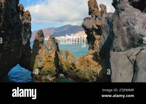 Tenerife, Canary Island, Puerto de Santiago, Charco del Diablo or ...