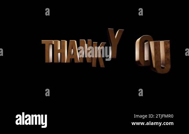 Animated thank you Luxury cinematic gold animated Thank you text in 3d ...