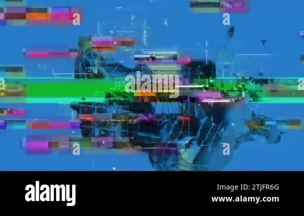 Glitch animation transition .Video glitch transitions Background. Noise Glitch Tv Bad Signal ...
