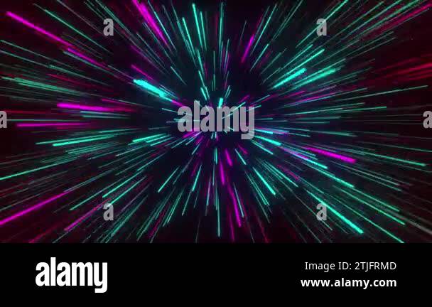 Abstract Geometric Background Of Radial Lines Dataflow Tunnel