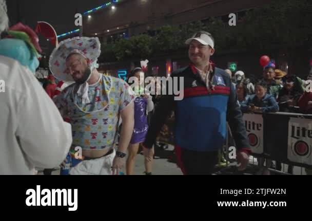 Dallas, Texas, USA - October 29, 2022: Halloween Block Party, People ...