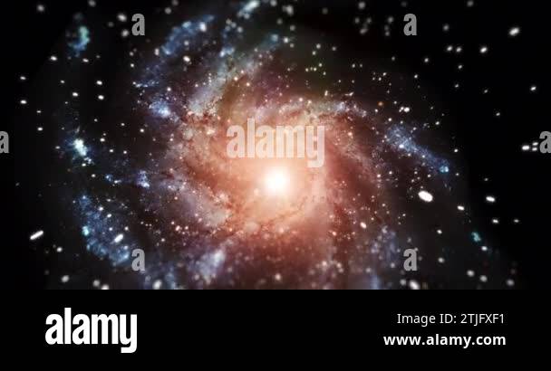 Galaxy, star and space with an astrology zoom in on a universe nebula ...
