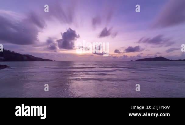 Time lapse Majestic sunset landscape Amazing light of nature cloudscape ...