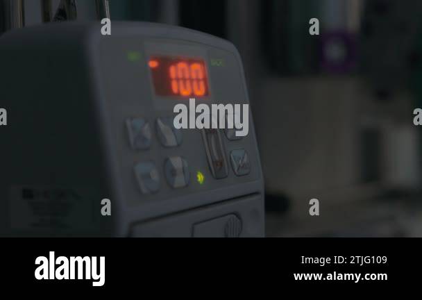 Surgical equipment showing vital signs of a patient in the operating ...
