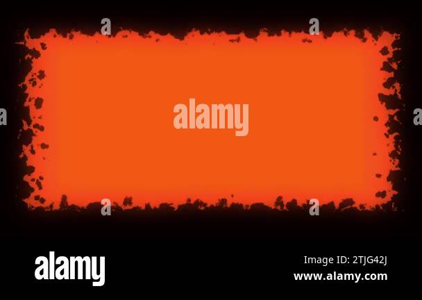 Orange fire effect border background 4k animation Stock Video Footage ...