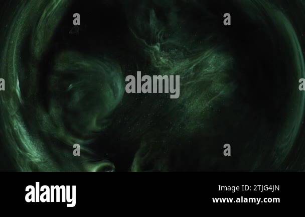 Glitter mist. Circle frame. Mystic vortex. Green color sparkling dust ...