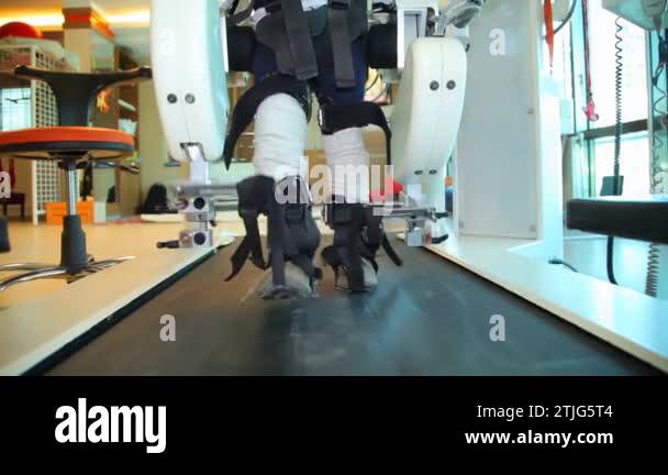 Medical robot. Hocoma medical walking robot. The medical walking robot ...