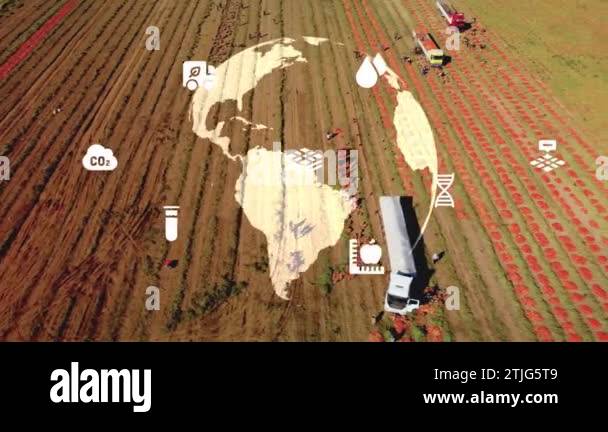 agriculture smart farming technology - industry 4.0.Concept of ...