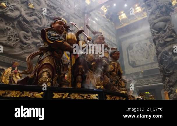 Butterworth, Penang, Malaysia - Sep 27 2022: Nezha god statue at temple ...