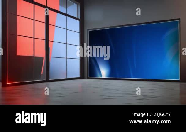 Innovative TV Studio Environment: 3D Virtual Set Background Loop Stock Video Footage - Alamy