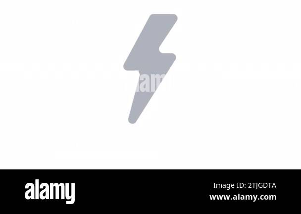 Lightning, Weather animated icon on transparent background Stock Video ...