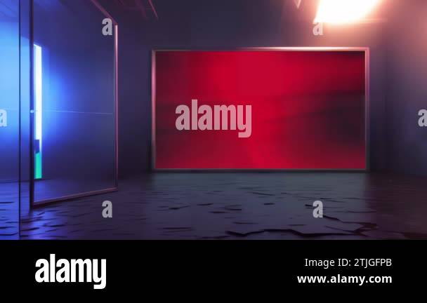 Engaging TV Studio Set: Virtual Set with Chroma Key Stock Video Footage ...