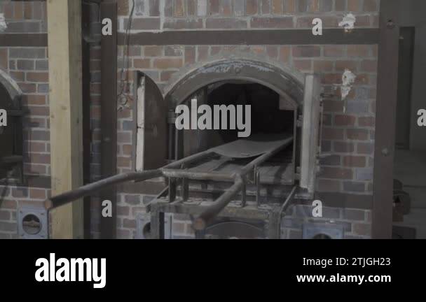 Crematorium at Dachau Concentration camp in Germany. Memorial Site ...