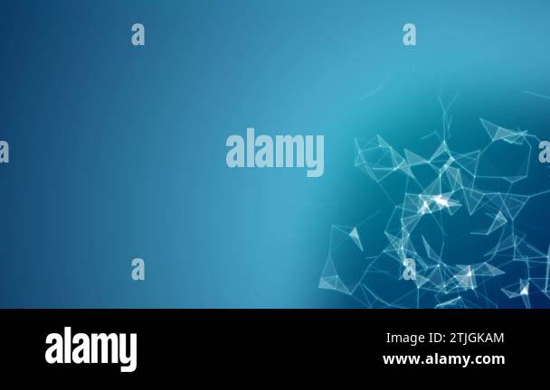 Cute, abstract, animated blue background with plexus for presentation ...