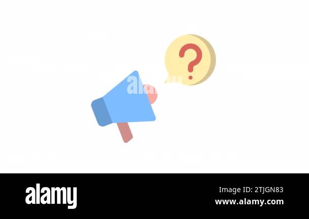 Announce Question, Questions and FAQ animated icon on transparent ...