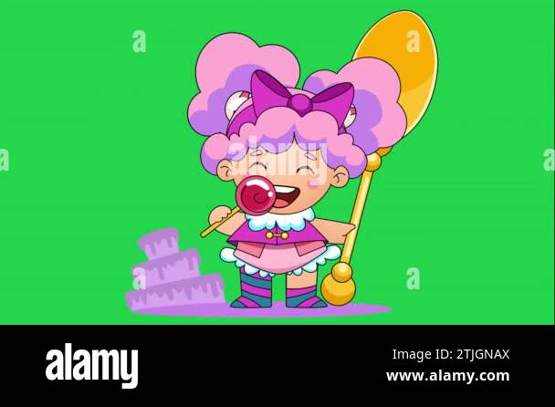 Short cartoon. Funny 2d animation for kids. Funny and friendly candy ...