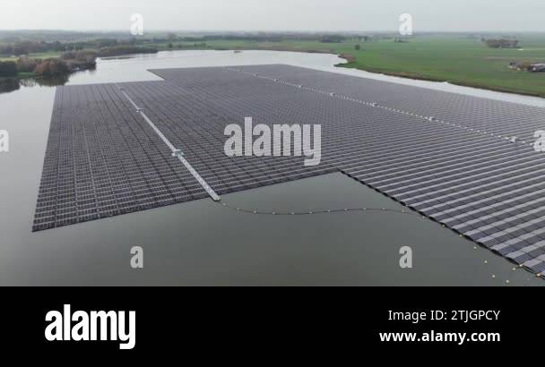 Largest floating solar park in Europe on a sand extraction lake ...