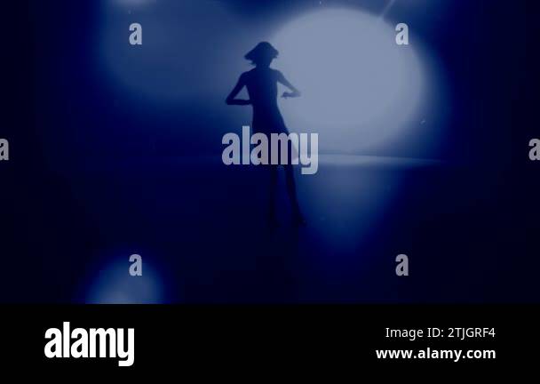 Highly realistic animation of a CGI womans silhouette performing a ...