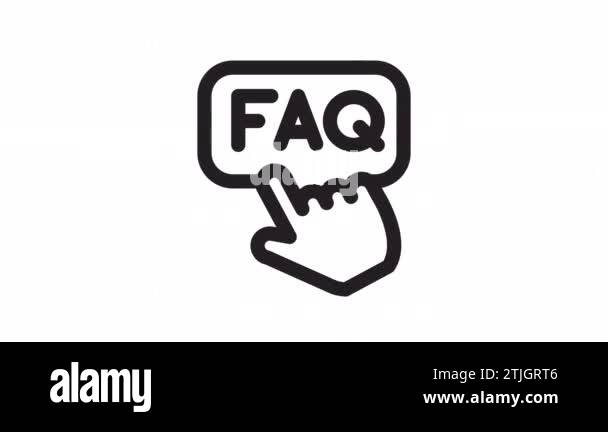 Click FAQ, Questions and FAQ animated icon on transparent background ...