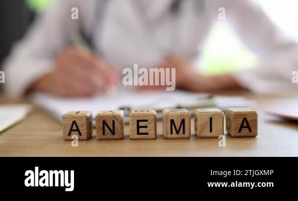 Anemia causes appearance of symptoms of disease and diagnosis of doctor ...