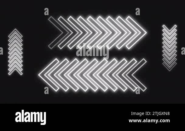 White-colored arrow stroke animation transition background. Loopable ...