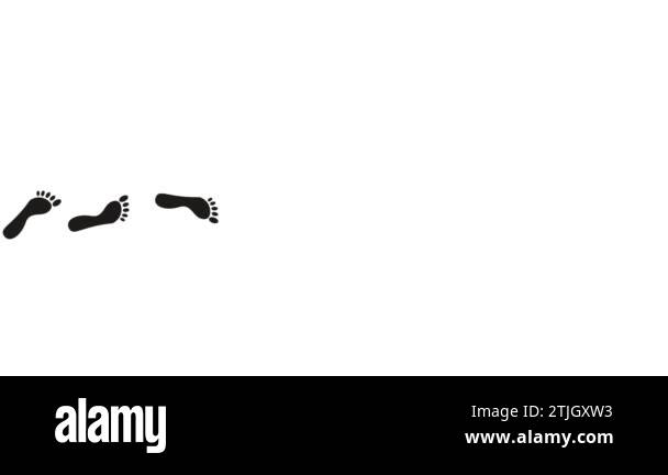 Human footprint animation. Leaving wet, dry bare foot prints on the ...