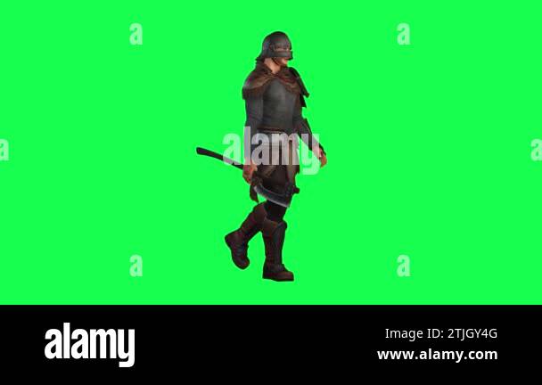 3d people in chroma key background isolated 3d human warrior warrior in ...