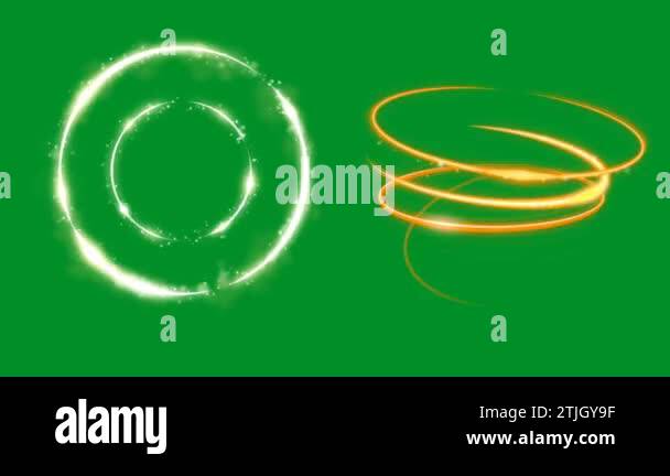 Light swirl green screen, Abstract technology, science, engineering artificialintelligence ...