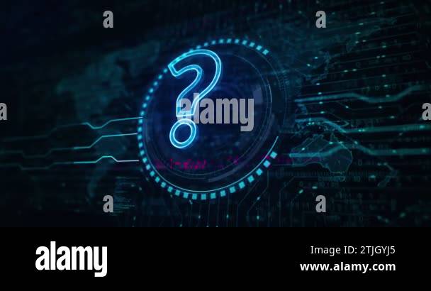 Question mark, search, support, faq, quiz and help symbol abstract ...